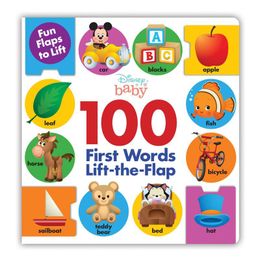 Disney Baby 100 First Words Lift-the-Flap, Pappband