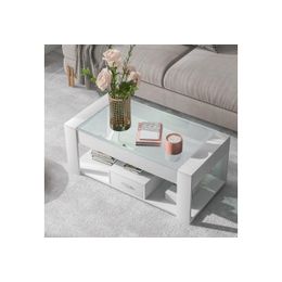 Celya Couchtisch Wohnzimmer Couch Tisch mit Glasplatte