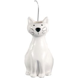 Wenko - Maximex Luftbefeuchter Katze 2er Set, Füllmenge 300 ml, Weiß, Keramik weiß - weiß