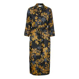 Kaffe Kleid 'Milana' Damen Gr&ouml;&szlig;e 44 taubenblau / goldgelb / schwarz Winterkleid
