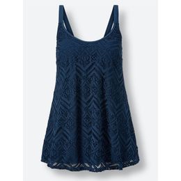 feel good Damen Tankini-Oberteil mit Spitze, dunkelblau, Gr&ouml;&szlig;e 42B