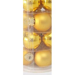 Boltze Große Weihnachtskugeln Ø 10 cm, 4 tlg, Dunkelgold