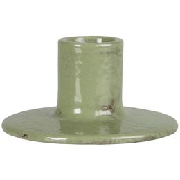 IB Laursen Kerzenhalter für Stabkerze Fenja, Ø9 x H4,6 cm, staubig grün