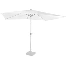 Premium-Sonnenschirm Rapallo 200x300cm – Robuster Sonnenschirm – Neigbar – UV-beständiges Tuch – Weiß – Inklusive Schutzhülle - Vonroc