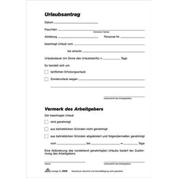 RNK Verlag Whiteboard Marker RNK Verlag Vordruck "Urlaubsantrag"