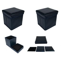TLW direkt Gartenbank 2x Faltbarer Sitzwürfel Aufbewahrungsbox Sitzhocker Sitzbank Fußbank d