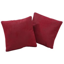 Home Affaire Sofakissen Palmera, (Set, 2 St), 2 Kissen im Set, rot