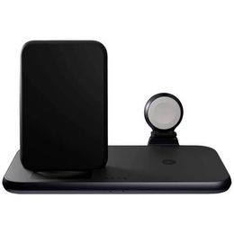 ZENS Induktions-Ladegerät Aluminium Series 4 in 1 Stand Wireless Charger + Watch ZEDC15B/00 Ausgänge Induktionslade-Standard, USB-A Schwarz