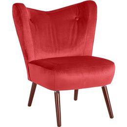 Max Winzer® Cocktailsessel Stella, im Retrolook, rot