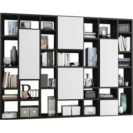 Fif Möbel fif möbel Raumteilerregal TORO 520-2, Breite 295 cm, braun|schwarz|weiß