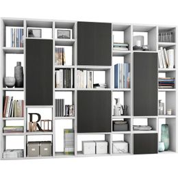Fif Möbel fif möbel Raumteilerregal TORO 520-4, Breite 295 cm, braun|schwarz|weiß