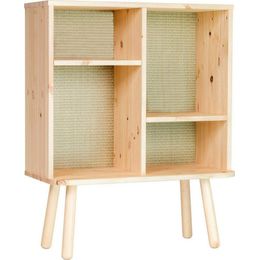 Karup Design Regal Kyabi, Vierbeiniger Schrank mit zwei verstellbaren Regalen, beige