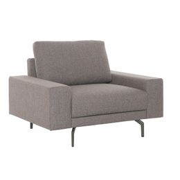 Hülsta Sofa hülsta sofa Sessel hs.450, Armlehne breit niedrig, Alugussfüße in umbragrau, Breite 120 cm, beige|braun