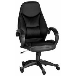 Inosign Chefsessel Veronika, Bürostuhl, komfortabel gepolstert, in grau oder schwarz, schwarz