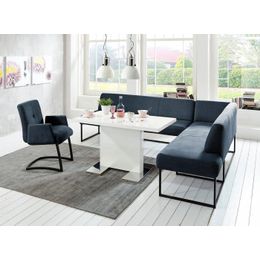 exxpo - sofa fashion Eckbank Affogato, Frei im Raum stellbar, blau