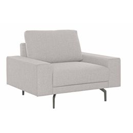 Hülsta Sofa hülsta sofa Sessel hs.450, Armlehne breit niedrig, Alugussfüße in umbragrau, Breite 120 cm, grau