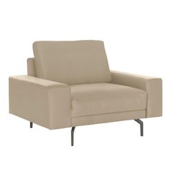Hülsta Sofa hülsta sofa Sessel hs.450, Armlehne breit niedrig, Alugussfüße in umbragrau, Breite 120 cm, beige