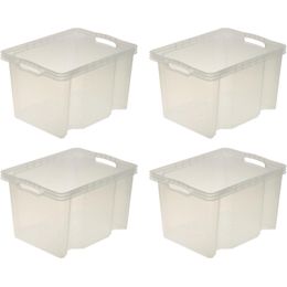 keeeper Organizer franz (Set, 4 St), Aufbewahrungsbox, 13,5 L, hochwertiger Kunststoff, weiß