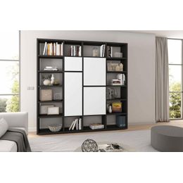 Fif Möbel fif möbel Raumteilerregal TOR511-2, Breite 227 cm, beige|braun|schwarz|weiß