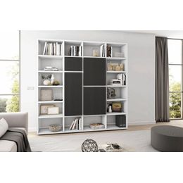 Fif Möbel fif möbel Raumteilerregal TOR511-2, Breite 227 cm, braun|schwarz|weiß