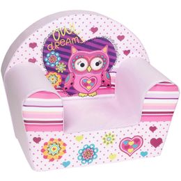 KNORRTOYS® Sessel Owl, für Kinder; Made in Europe, rosa