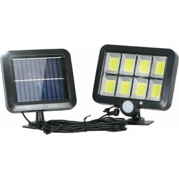 Outdoor-Solarleuchte, Solarlicht mit Bewegungsmelder, Sicherheitsleuchte mit 5M Kabel Wasserdicht IP65, 160 LEDs 3 Modi, für Schuppen Garage Garten