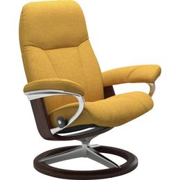 stressless® Relaxsessel Consul, mit Signature Base, Größe S, Gestell Braun, gelb