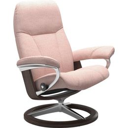 stressless® Relaxsessel Consul, mit Signature Base, Größe S, Gestell Wenge, rosa