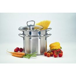 SONSTIGE Spaghettitopf 3 tlg. Edelstahl mit Glasdeckel