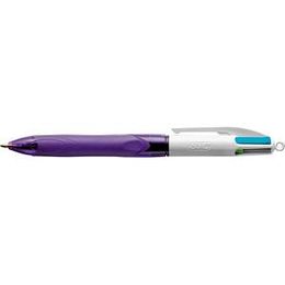 BIC 4-Farben-Kugelschreiber 4 Colours GRIP Fashion lila Schreibfarbe farbsortiert, 1 St.