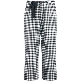 Pussy Deluxe Plaid Cherries Culottes Pants Stoffhose weiß schwarz in L