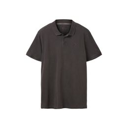 Tom Tailor Denim Herren Poloshirt, schwarz, Uni, Gr. XS