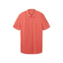 Tom Tailor Denim Herren Poloshirt, rot, Uni, Gr. XL