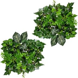 Künstliche Zimmerpflanze Blättermatte Philo-Efeumix, Creativ green, Höhe 33 cm, 2er Set, grün