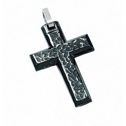 Adelia´s Adelia´s Kettenanhänger Edelstahl Kreuz Anhänger, Edelstahlschmuck für Herren, silberfarben