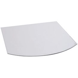 FIREFIX Bodenschutzplatte, BxL: 100x120 cm, 8 mm, Segmentbogen, weiß