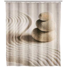 Wenko Duschvorhang Sand and Stone Breite 180 cm, Höhe 200 cm, grau