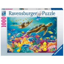 Ravensburger Puzzle Blaue Unterwasserwelt, 1000 Puzzleteile, Made in Germany, FSC® - schützt Wald - weltweit, bunt