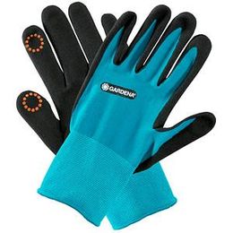 Gardena Gartenhandschuhe 42% Polyester, 55% Nitril, 3% Elasthan, Nitrilbeschichtung der Handflächen blau Größe 9 1 Paar