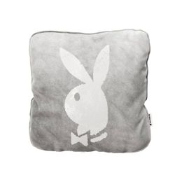 Playboy Dekokissen Samtkissen ELLEN, Bunnyhead, grau