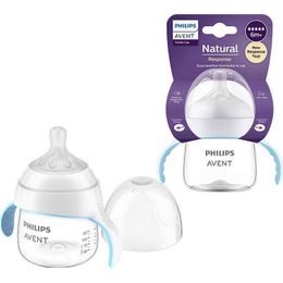 Philips Avent Babyflasche Natural Response SCF263/61, mit Lerngriffen, 125 ml, ab dem 6. Monat, weiß