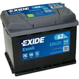Exide - EB620 Excell 12V 62Ah 540A Autobatterie inkl. 7,50€ Pfand