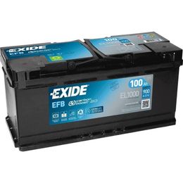 EL1000 Start-Stop efb 12V 100Ah 900A Autobatterie inkl. 7,50€ Pfand - Exide