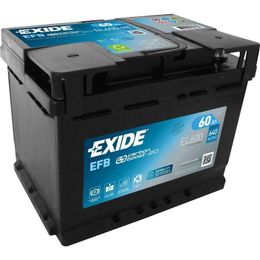 Exide - EL600 Start-Stop efb 12V 60Ah 640A Autobatterie inkl. 7,50€ Pfand