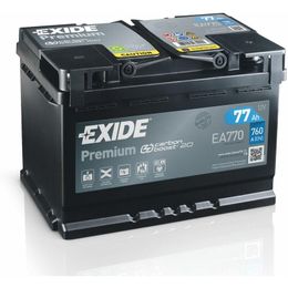 EA770 Premium Carbon Boost 12V 77Ah 760A Autobatterie inkl. 7,50€ Pfand - Exide
