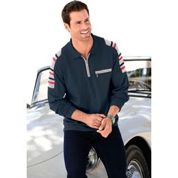Catamaran Herren Langarm-Poloshirt marine, Gr&ouml;&szlig;e 44/46