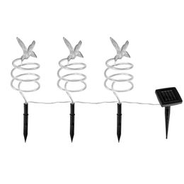 I-Glow LED-Solar-Gartenstecker "Spirale" - 3er-Set