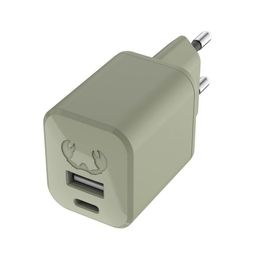 Fresh´n Rebel Mini-Charger USB-C und USB-A, PD 30W USB-Ladegerät, grün