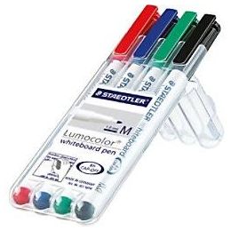 Staedtler Lumocolour Whiteboard-Marker Farbig sortiert Rundspitze, Filzspitze 4 Stück