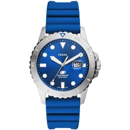 Quarzuhr Fossil "Fossil BLUE, FS5998" Armbanduhren blau Herren Quarzuhren